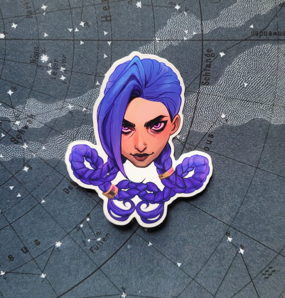 Jinx Arcane Sticker – Revelies – Art & Illustrations by Bella Quinn